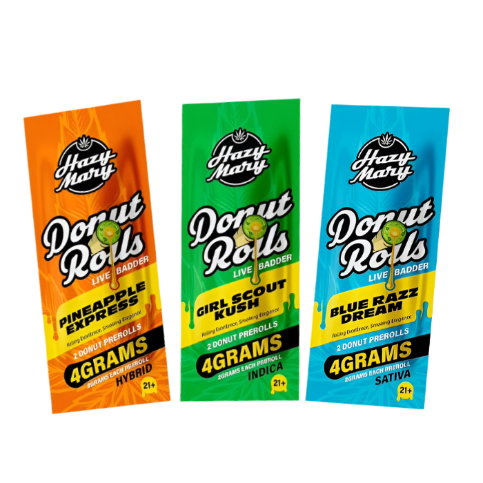 Hazy Mary Donut Rolls Live Bladder Pre-Rolls 4g
