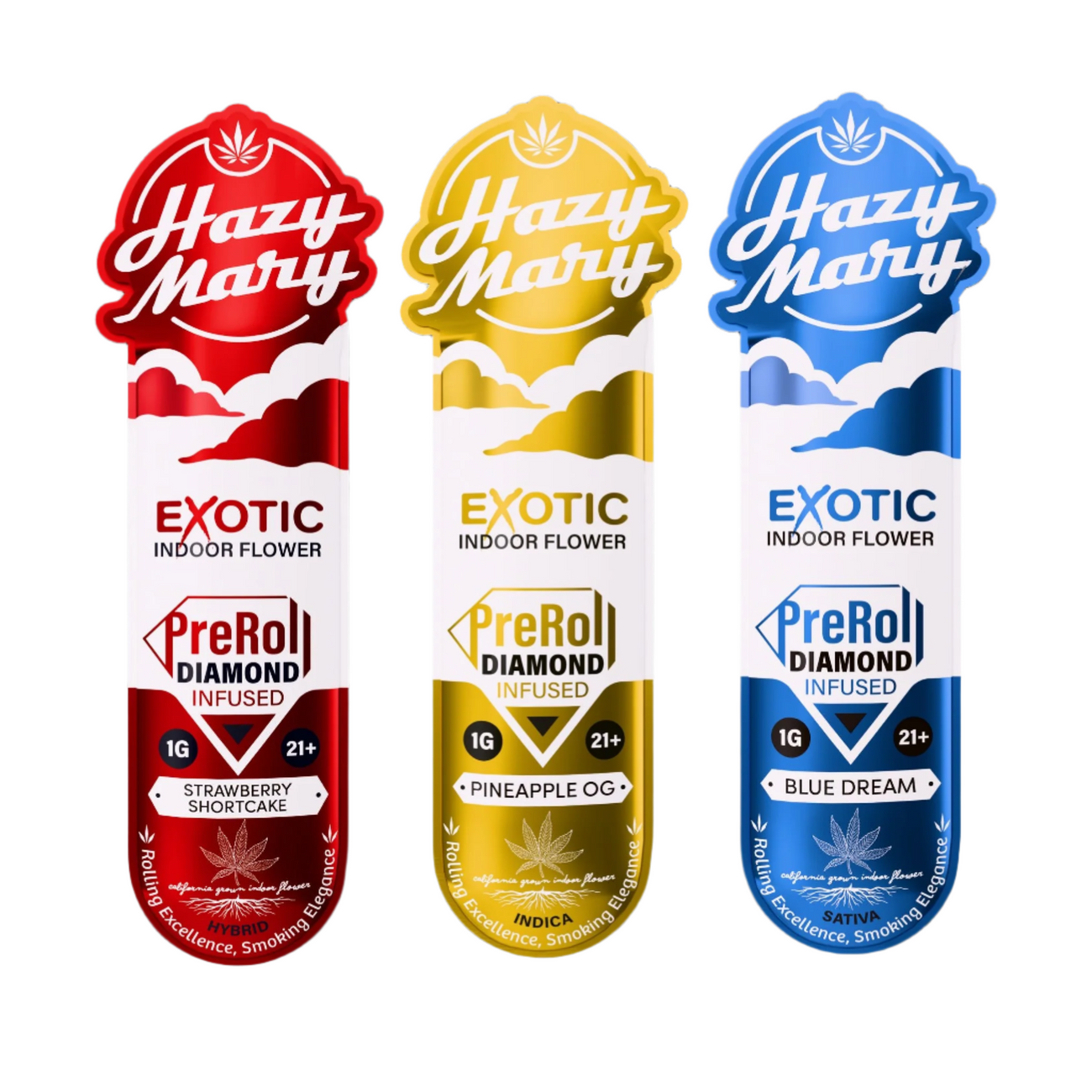 Hazy Mary Exotic Diamond Infused Pre-Rolls 1g